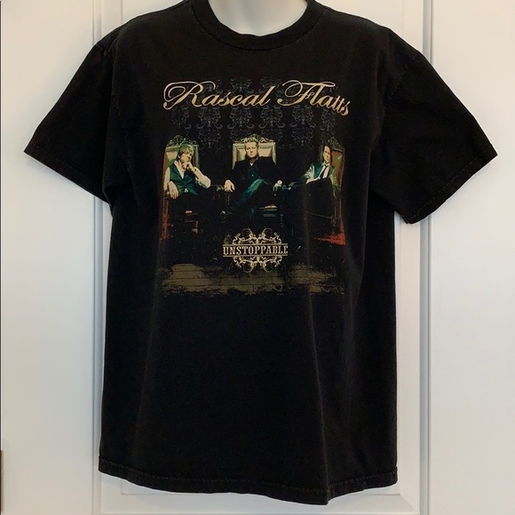 Tops | Rascal Flatts Black Concert Tee | Poshmark